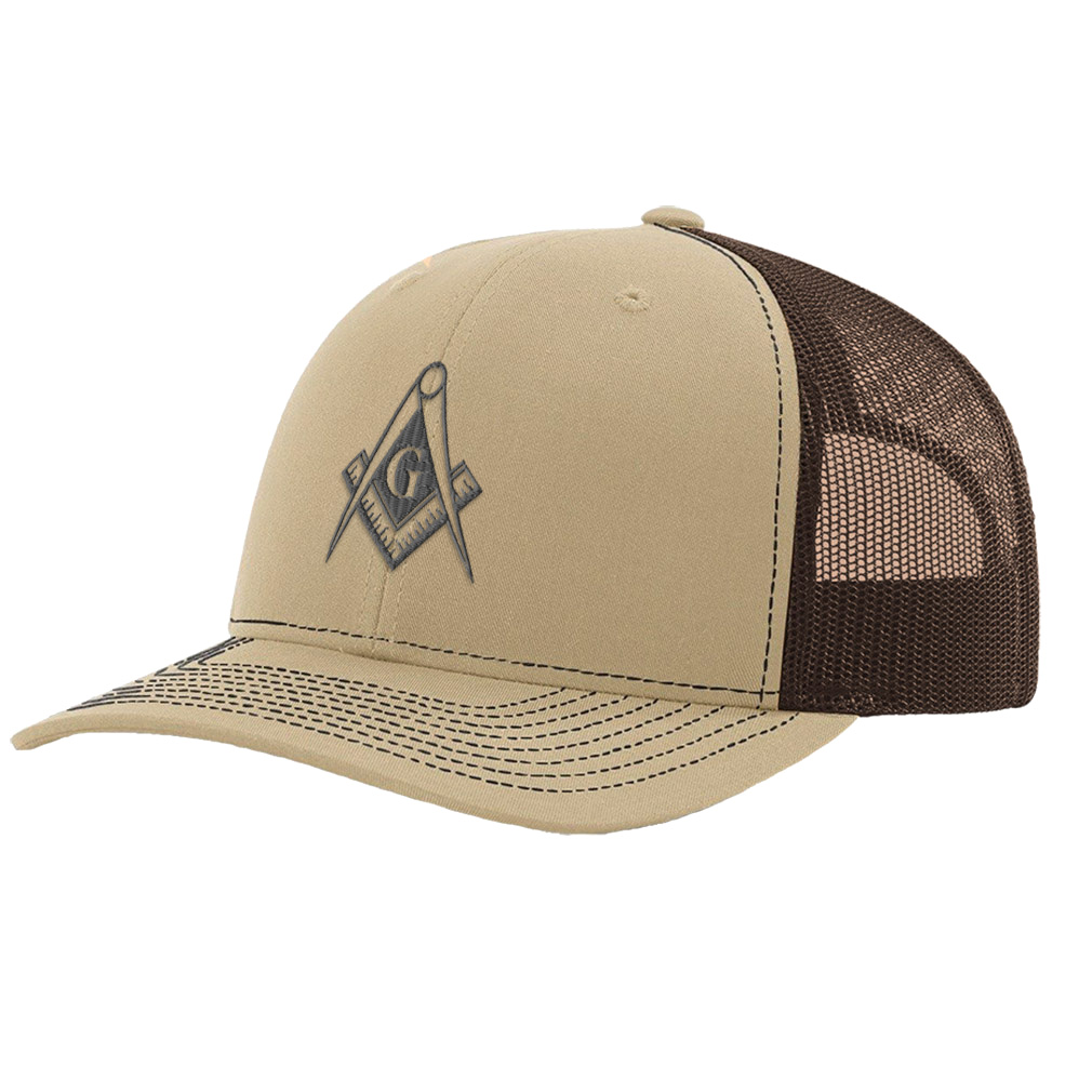 Richardson 112 Trucker Hat Mason Gray Thread Polyester Snapback ...