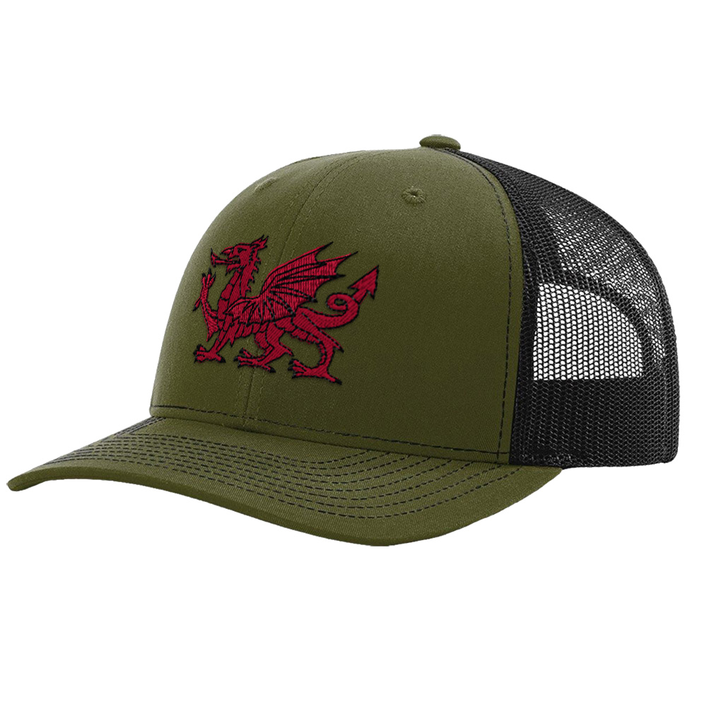 Richardson 112 Trucker Hat Wales Flag Dragon Seal Europe Snapback ...